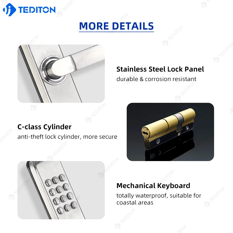 Fully Waterproof Mechanical Sliding Door Lock Mechanical Home Lock ...