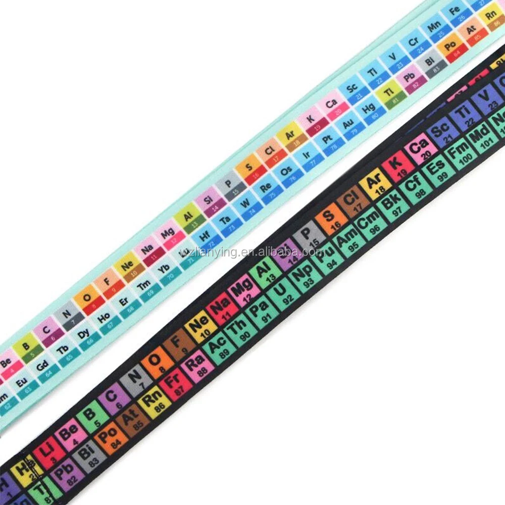 Teachers Gift Colorful Print Neck Straps Chemistry Table Lanyards ...