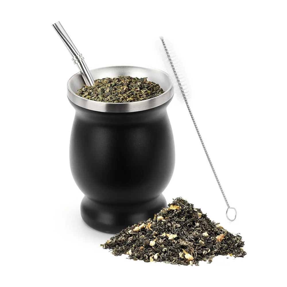 Argentina Original Traditional Mate Cup - 8oz Yerba Mate Tea Cup Set