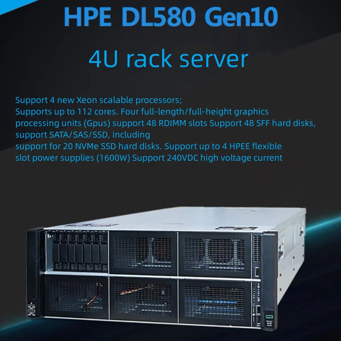High Configuration System Network Cheap Rackdl580g10 Server Computer ...