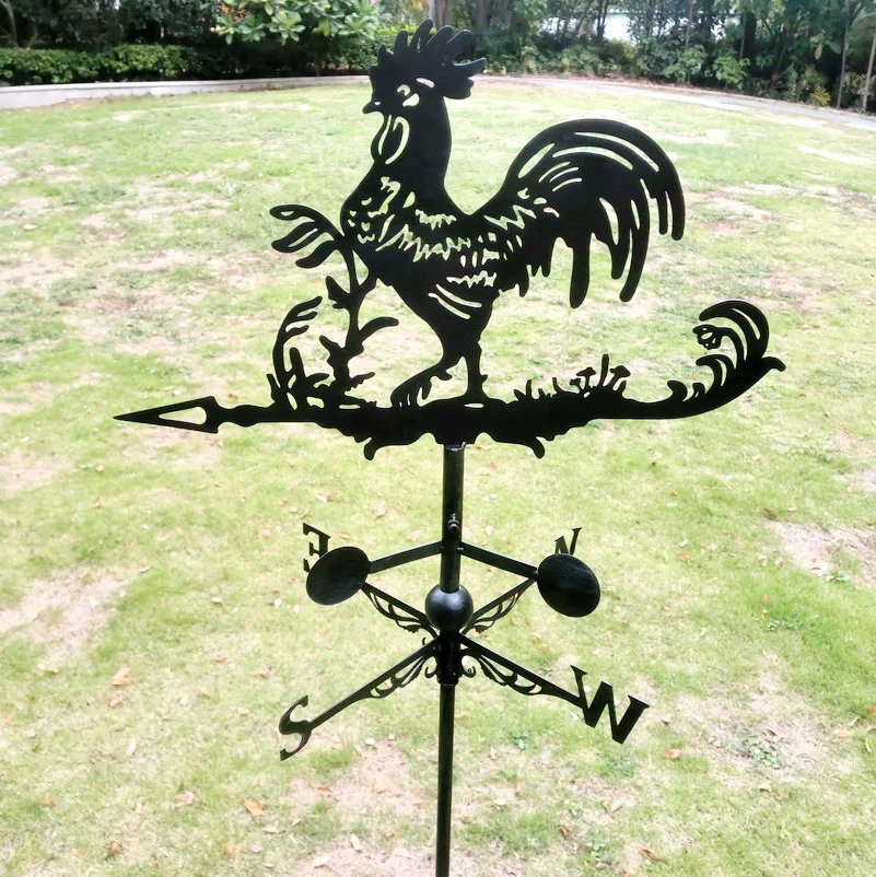 Outdoor Garden Windmill Rooster Metal Weather Vane - XMWILL