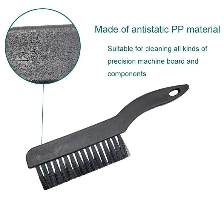 Industrial Cleaning Dust Free Black Plastic Cleanroom Brushes Safe ...