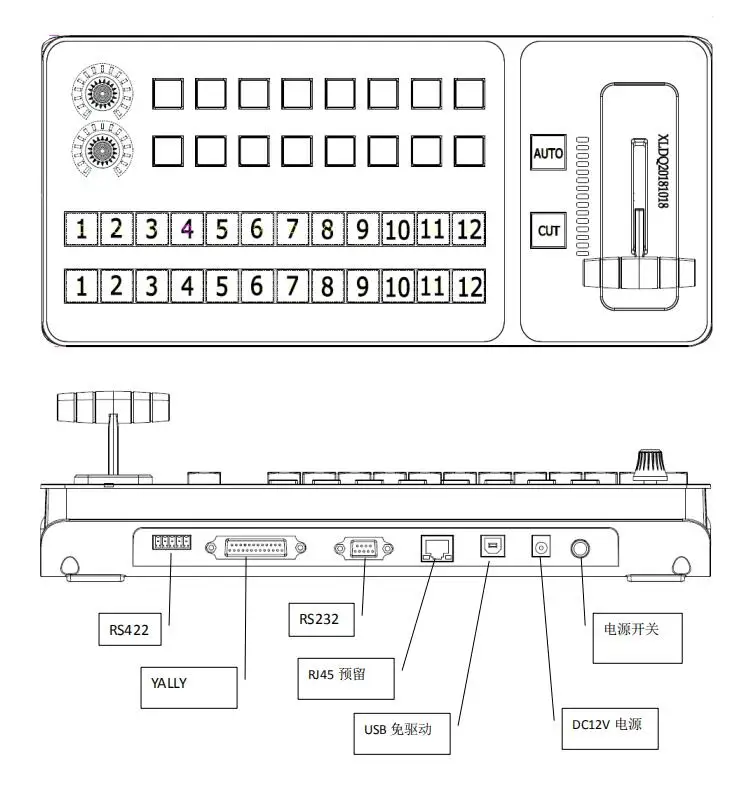 แผงควบคุมวีดีโอ Vmix Controller Video Switcher Station แบบ T-bar สำหรับ ...