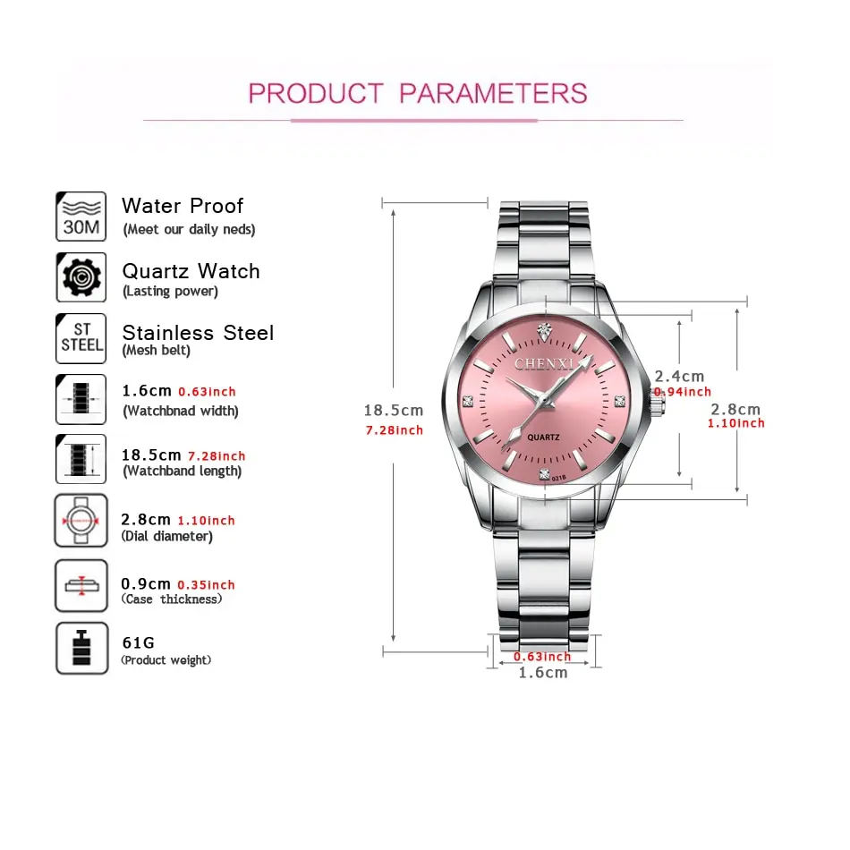 Chenxi 021b Cx021 021 2024 Lady New Fashion Full Steel Watch Women Quartz Women's Wrist Watches ...