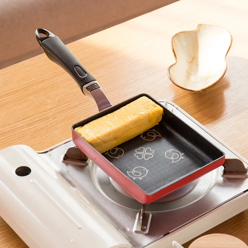 2019 New Japanese Aluminum Egg Roll Mini Non Stick Pan Omelette Pan ...