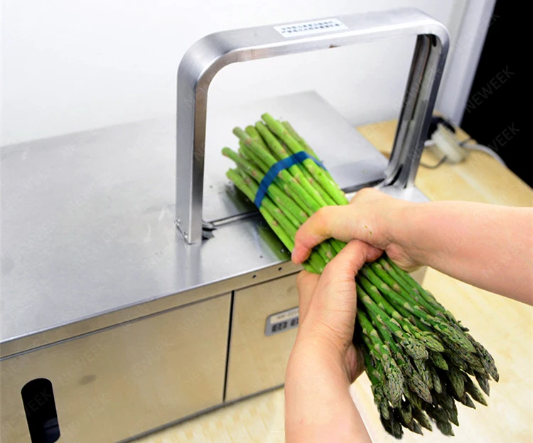 Neweek Vegetable Tape Bundling Machine Semi-automatic Strapping Machine ...