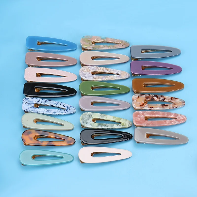 Hot Sales Ins Square Acetate Hair Clip Cute Girls Acetate Hair Pin ...