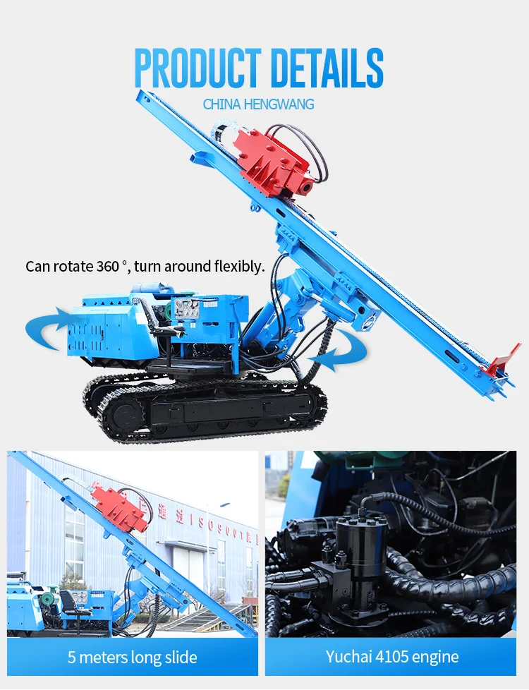 Hydraulic Vibratory Press Pile Machine For Solar Pile Driver Project ...