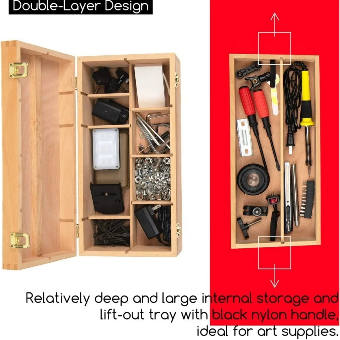 Customizable Double Layer Wooden Toolbox Storage Box Factory Wholesale ...