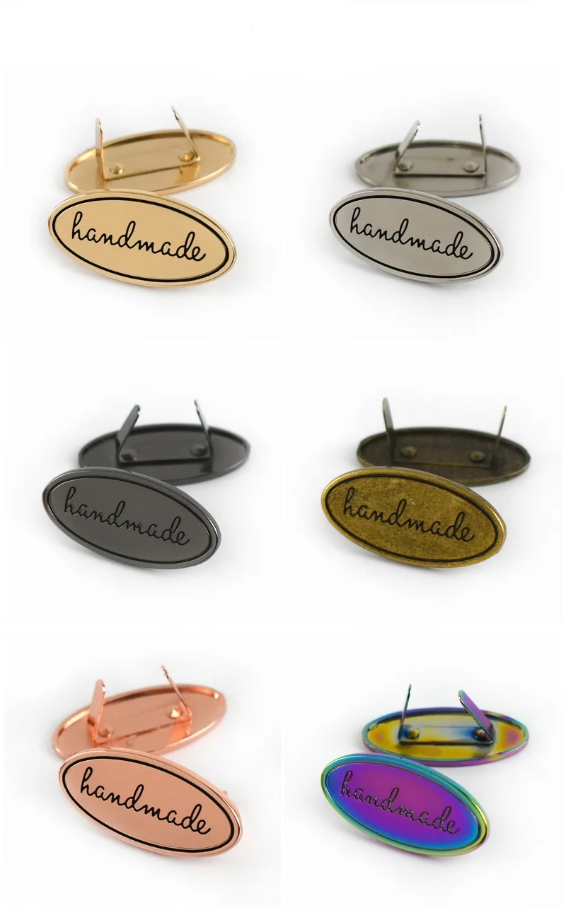 35/40mm Handmade Letters Metal Bag Label Handcraft Decorative Tags For ...