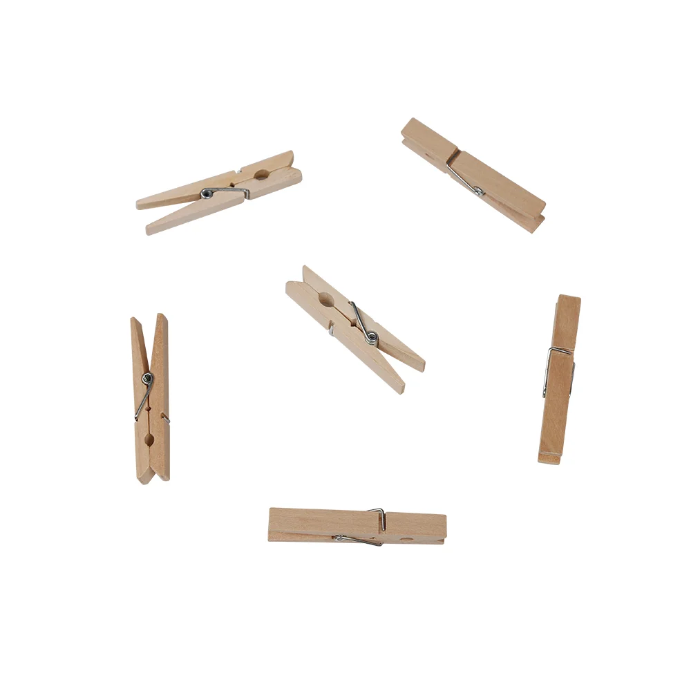 7.4cm 24PCS/PACK Wooden Clothes Pegs Eady Duty Large Wooden Peg Birch ...
