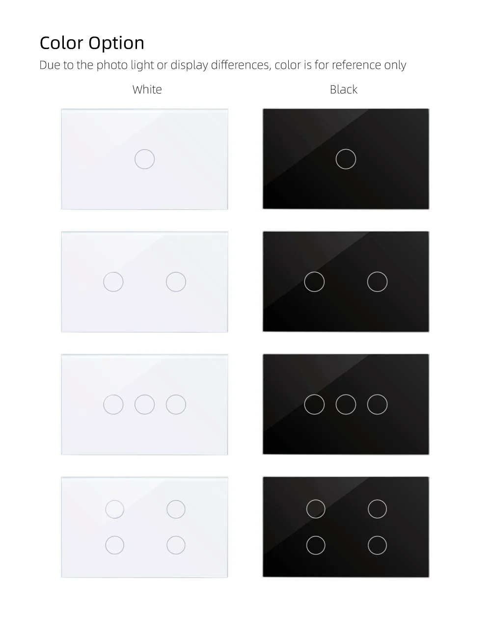 X803K Smart Wifi Wall Light Switch - Tempered Glass Touch Panel