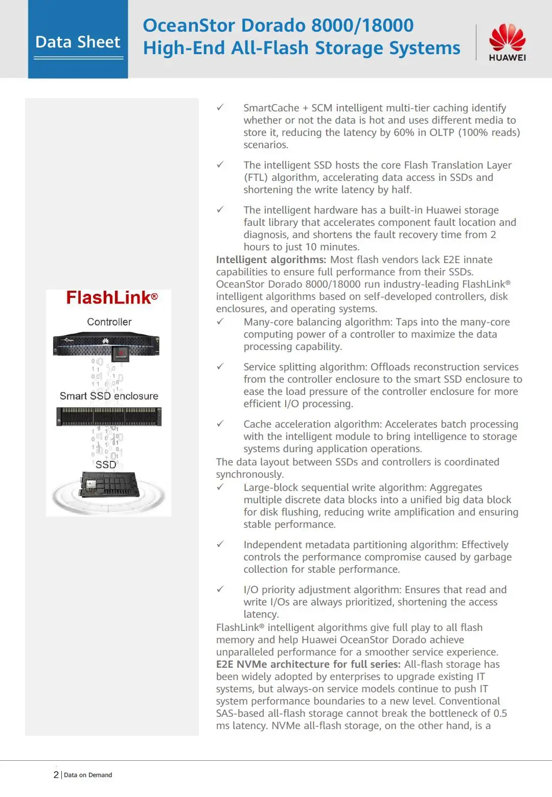 Huawei-sistemas De Almacenamiento De Flash Completo,Oceanstor Dorado ...