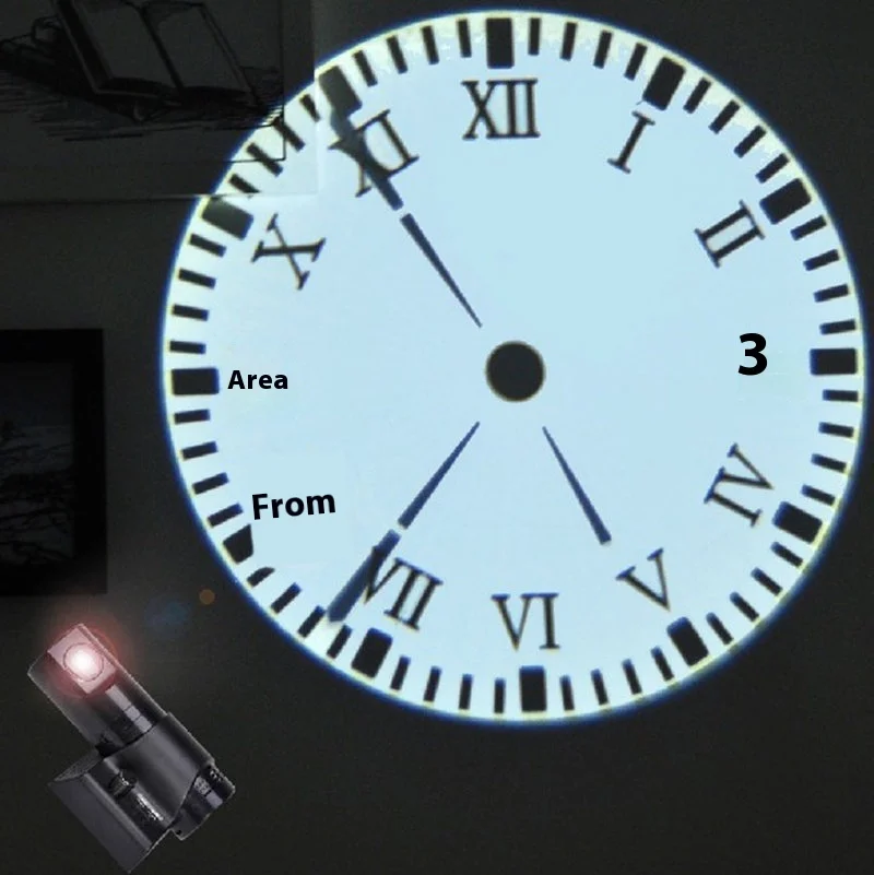 Large LED Illuminated Projection Wall Clock with Night Light Function ...