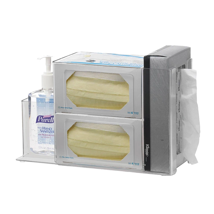 In Stock Acrylic Hand Sanitizers Holder Face Mask Storage Box Mask ...