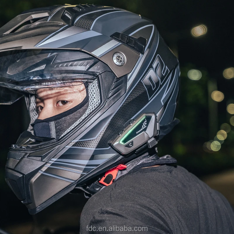 Fx Mesh Bluetooth Intercom Helmet With Ai Voice Assistant & 30hr Battery