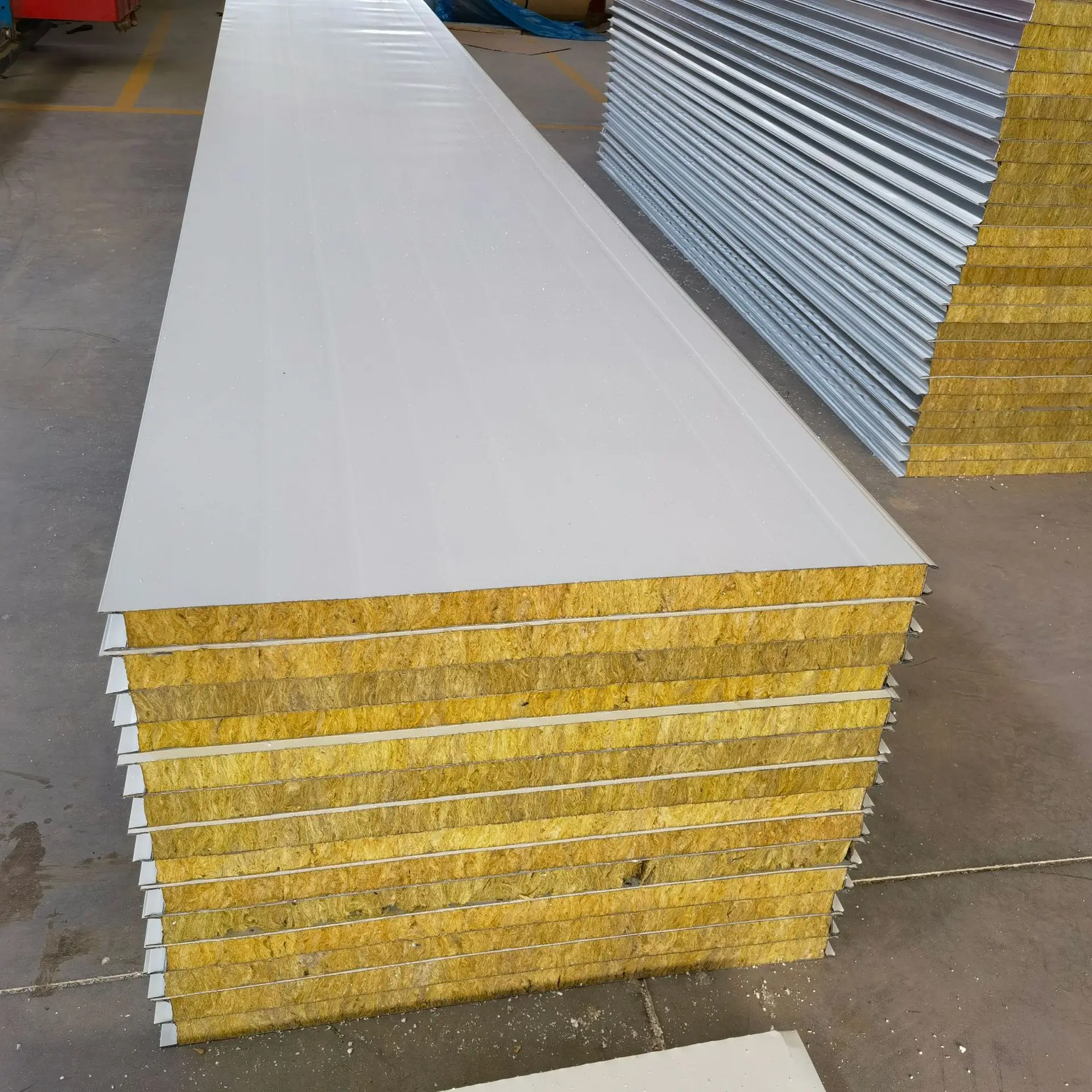 Wall And Roof Rock Wool Acoustic Wall Sandwich Panel Price Fireproof ...