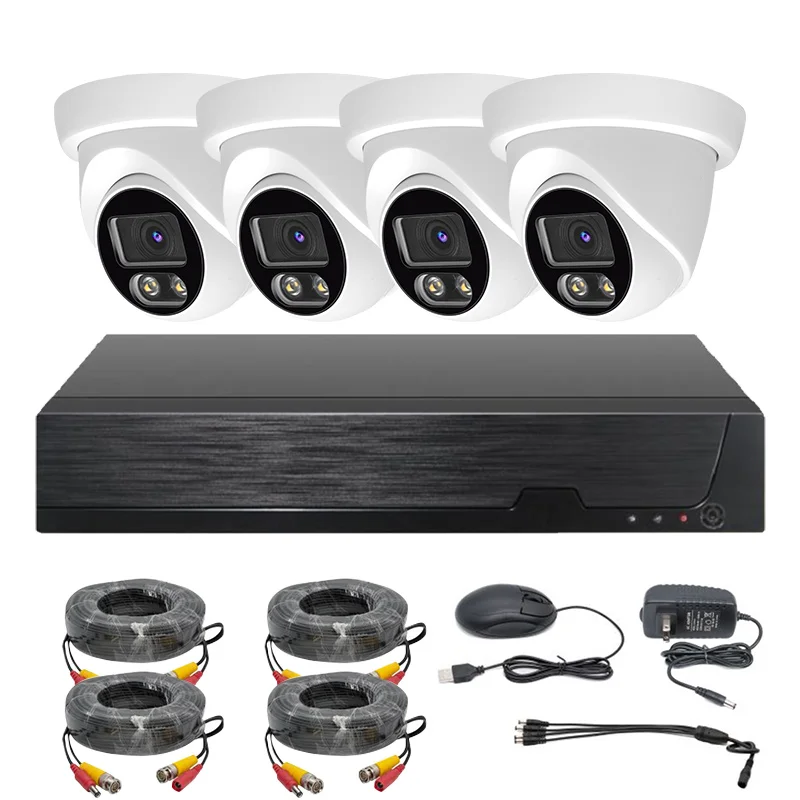4CH 5MN 4 1080P TVI/CVI/AHD/CVBS Full Color Camera DVR Kit| Alibaba.com