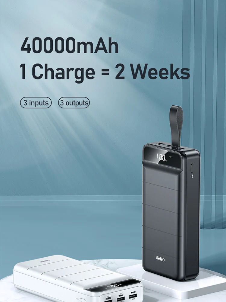Remax Portable Cell Phone Battery Charger Powerbank Usb 40000mah 10w 5v / 2.1a Fast Charging ...