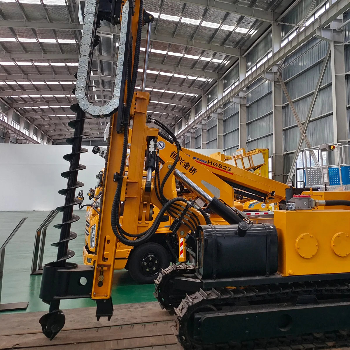 Helical Hydraulic Screw Mini Solar Excavator Electric Post Driver ...