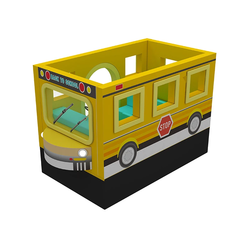 Kids Play Area School Bus Shape Indoor Playground Equipment for ...