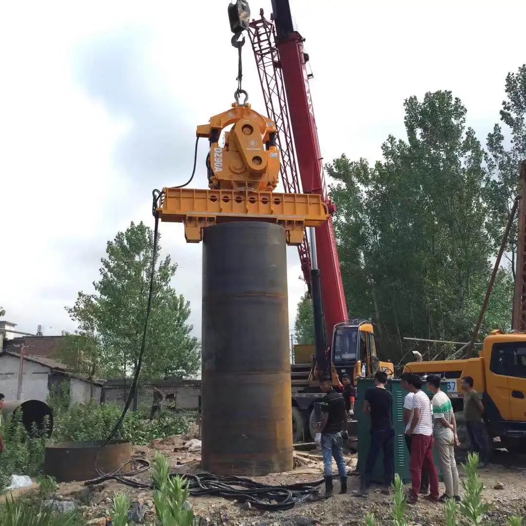 Crane Mounted Electric Vibro Pile Drive Hammer for Casing