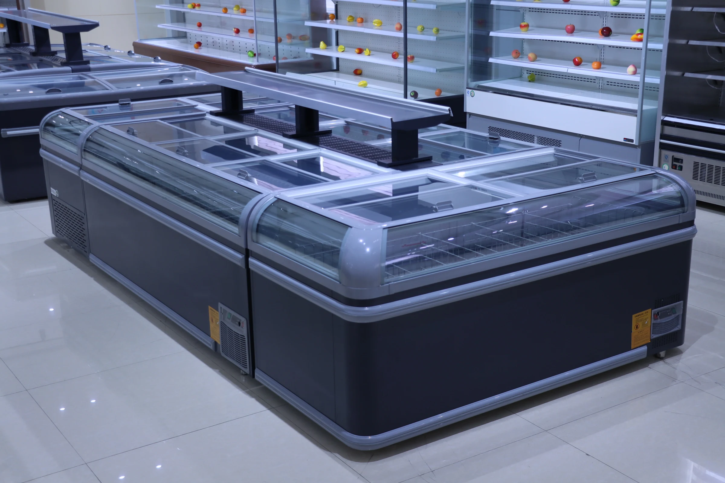 Supermarket Refrigerator Island Freezer Horizontal Freezer Single ...