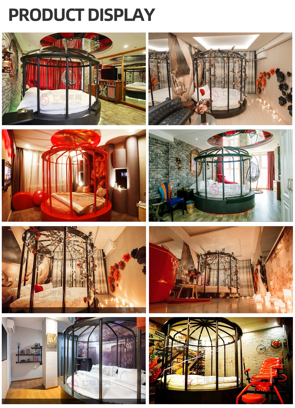 Wholesale 2020 Morden Design Sex Electric Round Bed Qifu
