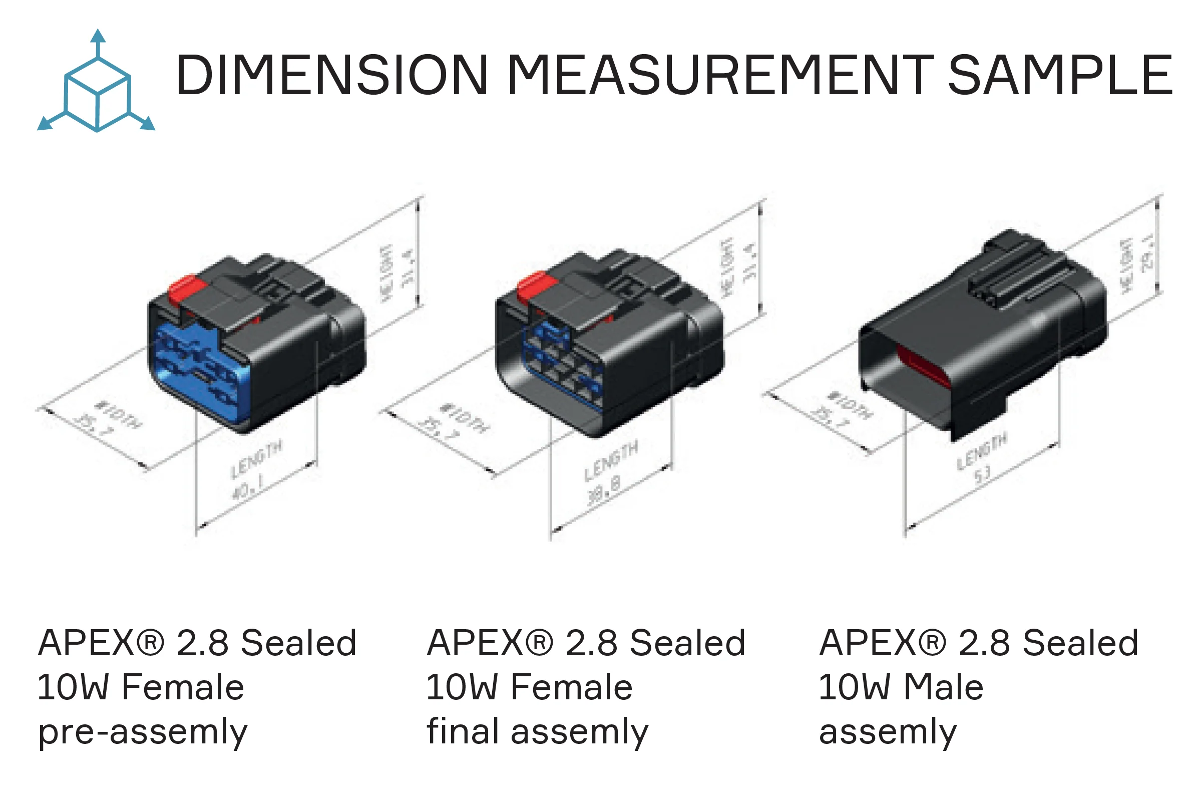 Fci Aptiv Apex 2.8 14 Position 54201416 Waterproof Cable Assemblies ...