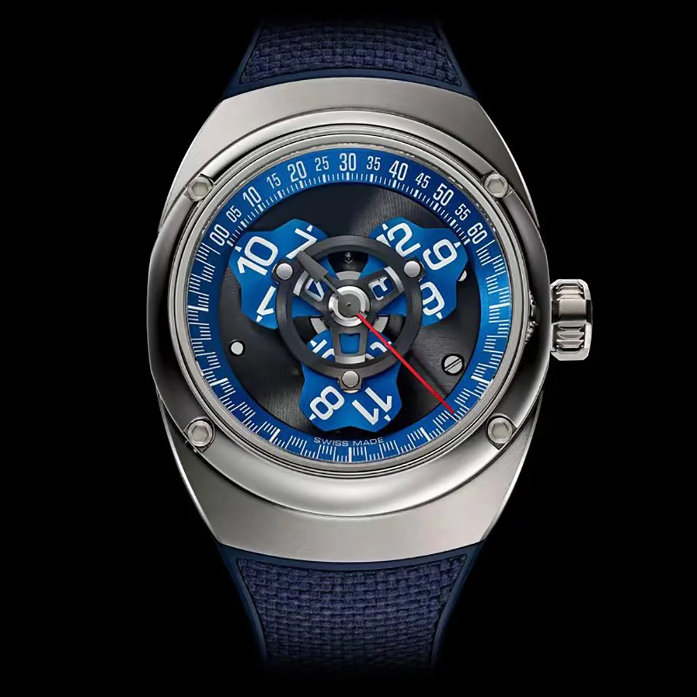 Classic Automatic Open Aperture Watch Stainless Steel Analog Display ...