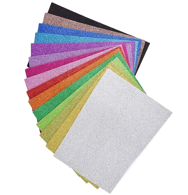 Assorted Colors Goma Eva Foam Sheet With Glitter Adhesive Texture For ...
