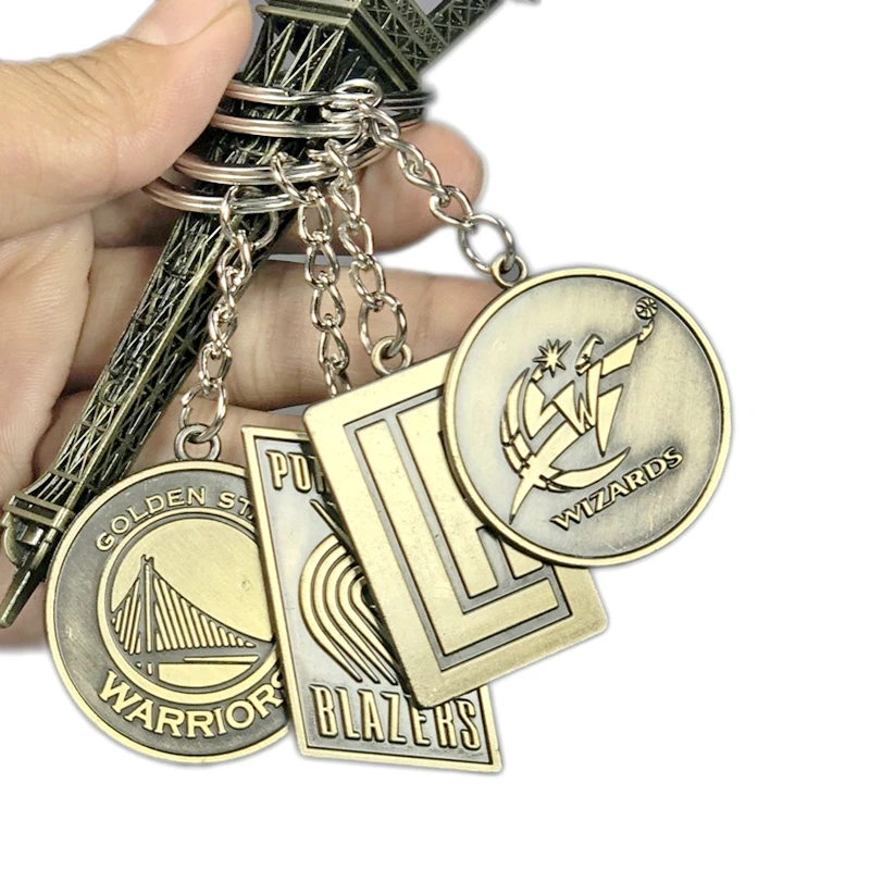 Personalized Nba Team Custom Logo Metal Keychain Pendant Alloy Key Ring ...