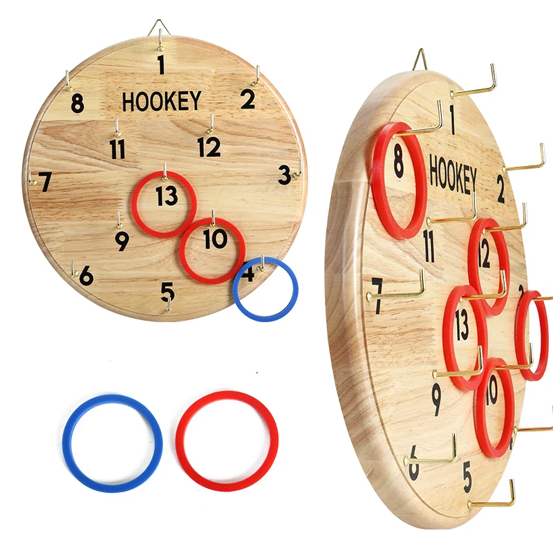 Custom Hot Sale Outdoor Game Hookey Board Game On The Wall Wooden Ring ...