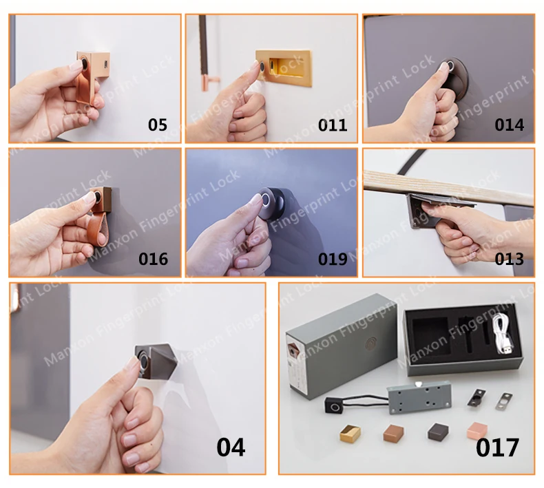 High Security Fingerprint Sensor Lock Fingerprint Deadbolt Smart Door ...