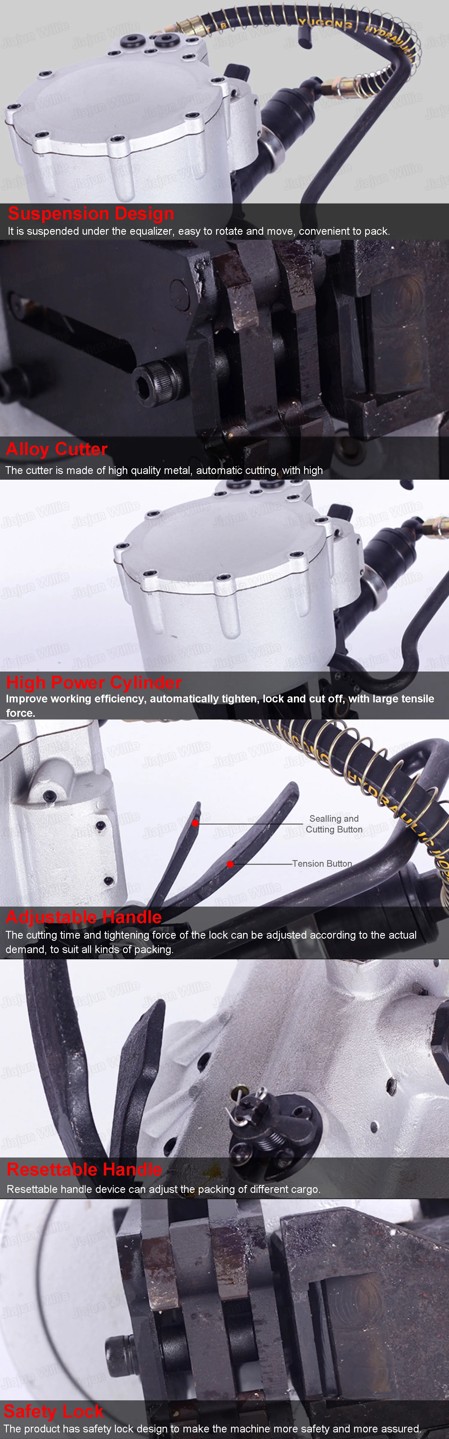 Semiautomatic Steel Bundle Steel Sheet Pneumatic 32mm Machine