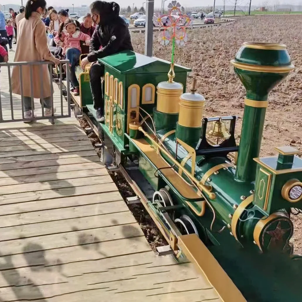 Hot Selling Small Frp Amusement Park Rides Electric Trackless Train For ...