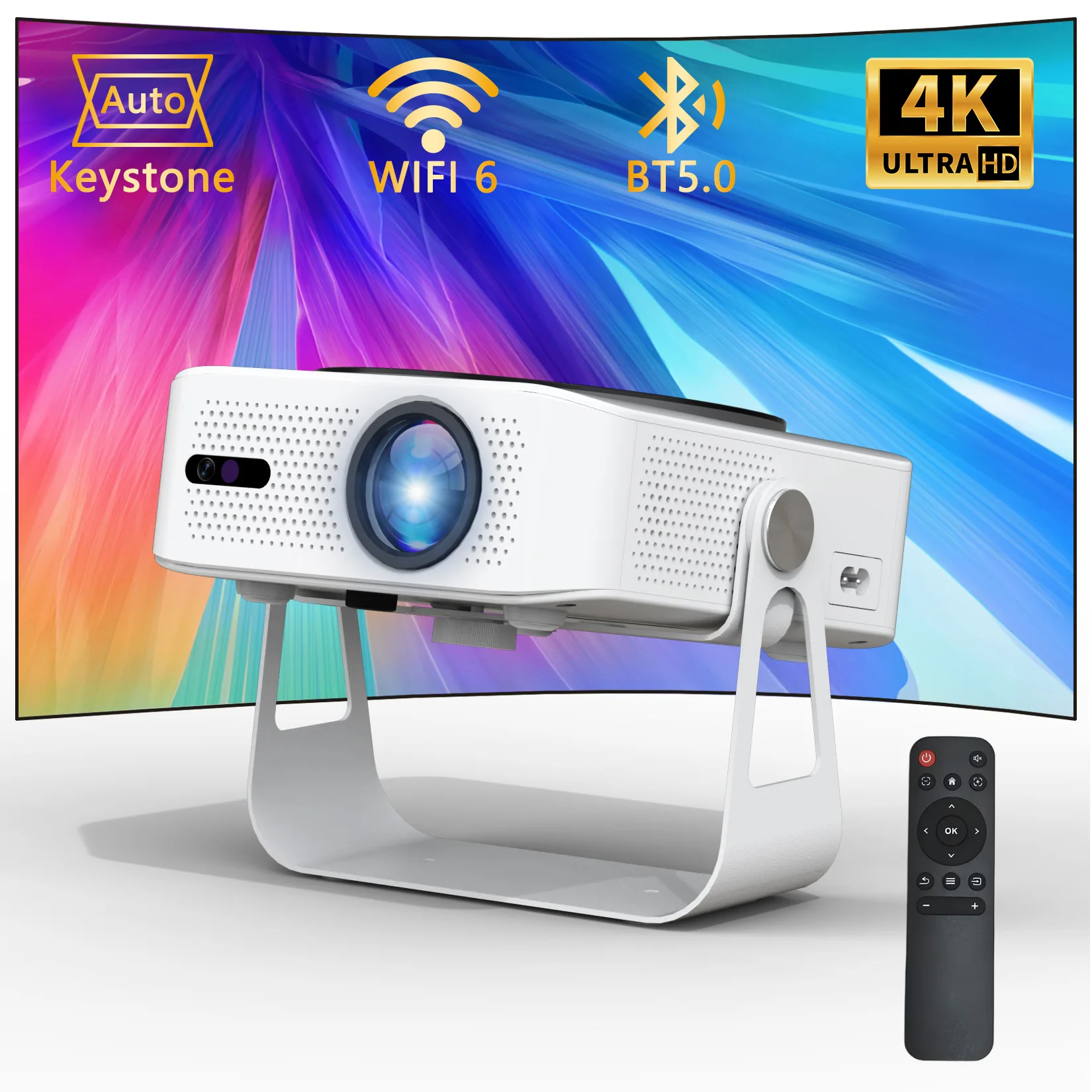 New Ultra-high-definition Smart Android WiFi PTZ Projector with ...