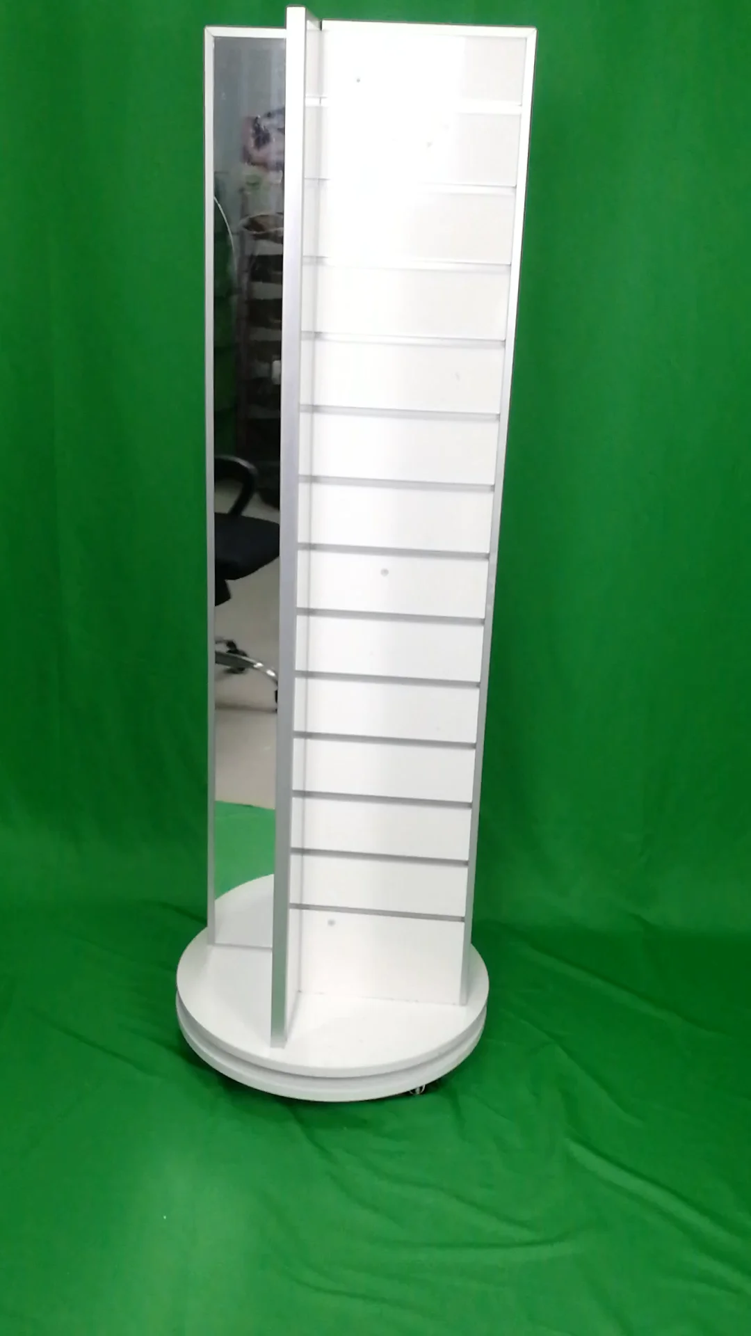 Custom Spinning Rotating Slatwall Wooden Hat Display Stand Floor ...