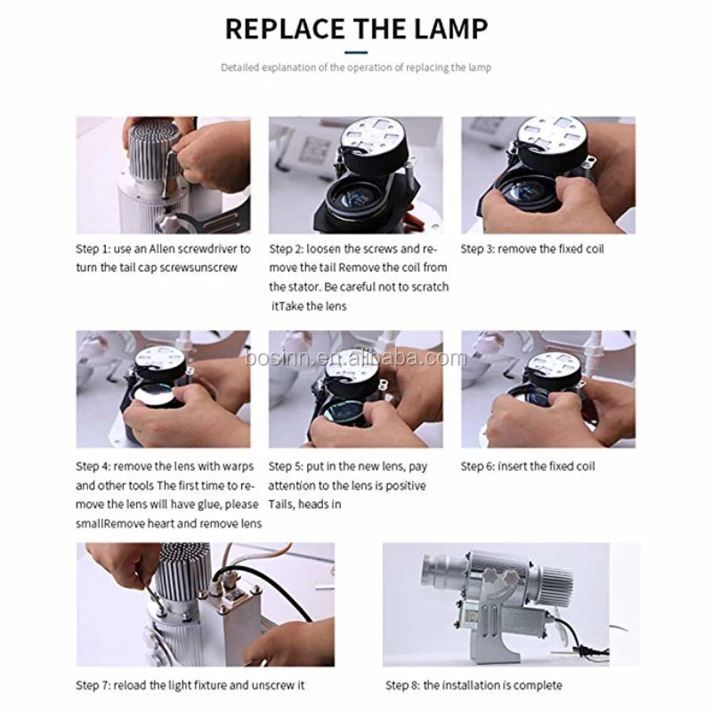 Gobo Projection Lights Ip65 Waterproof With Manual Zoom Effect ...