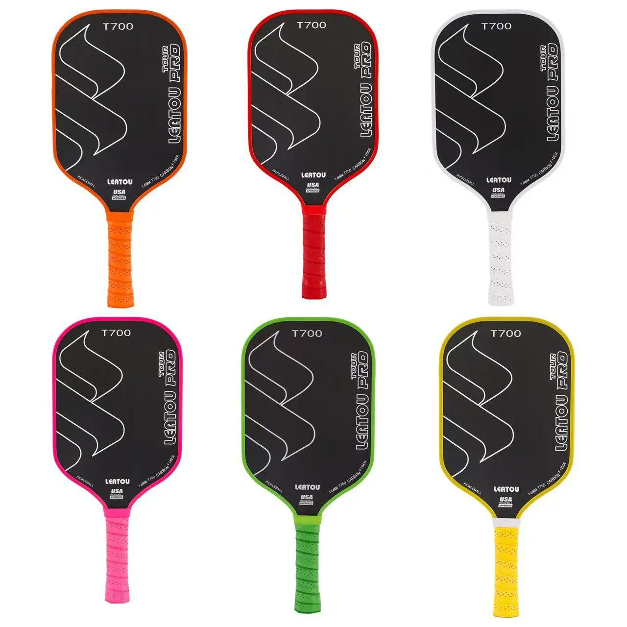 Customized Green GEN3 Pro 16mm Player Edition Pickleball Paddles Rough ...