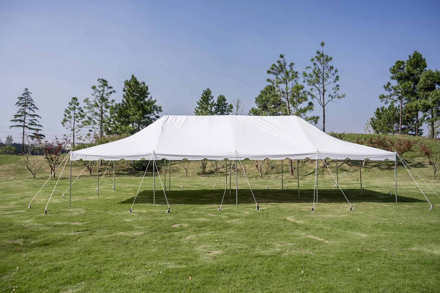 White Color 9x18m Pole PVC Tent for Party - Durable & Versatile