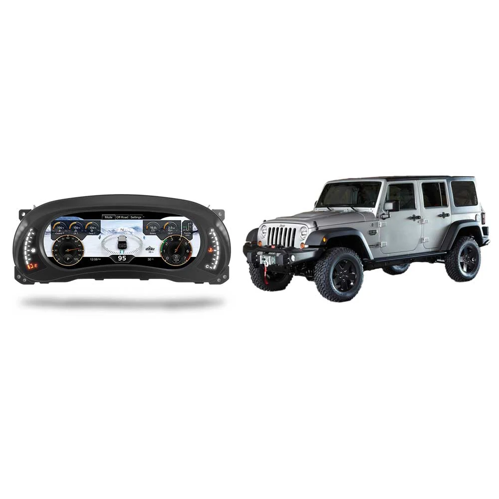 12.3" Digital Dashboard for Jeep Wrangler JK 2011-2017 1920x720 HD ...