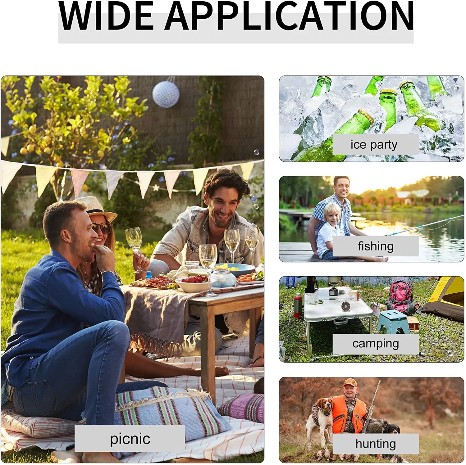 Folding Plastic Fill and Chill Tables for Party Events