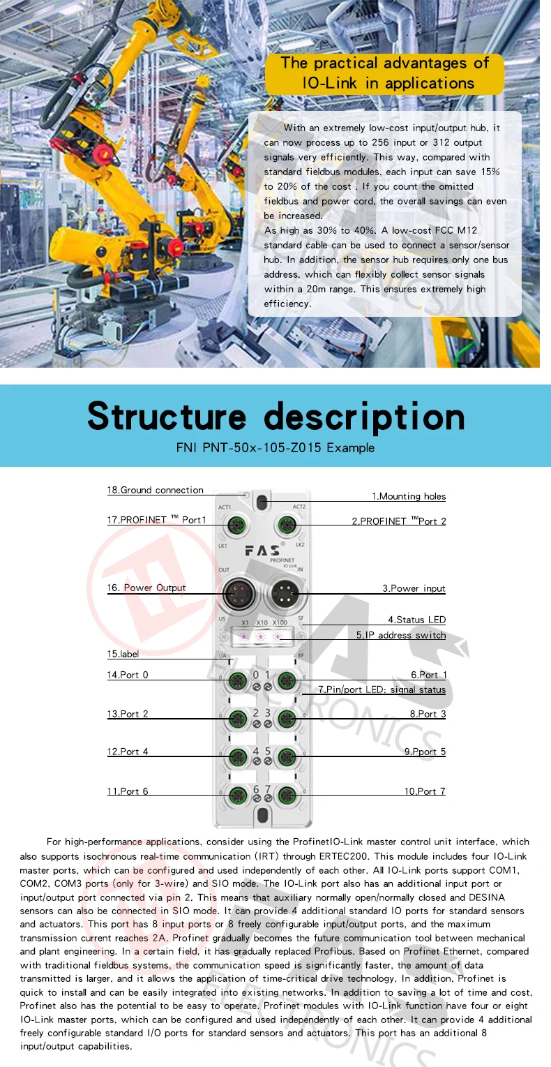 Field Io Link Master With Profinet Io-link Cc-link Ethernet Ip Ethercat ...