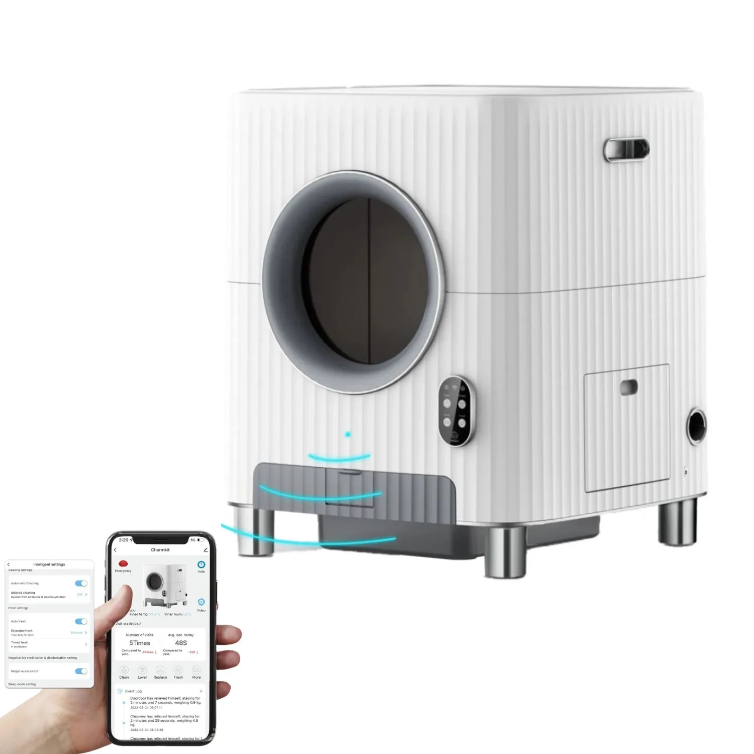 Wholesale Large Automatic Self Cleaning Cat Litter Boxes With App ...