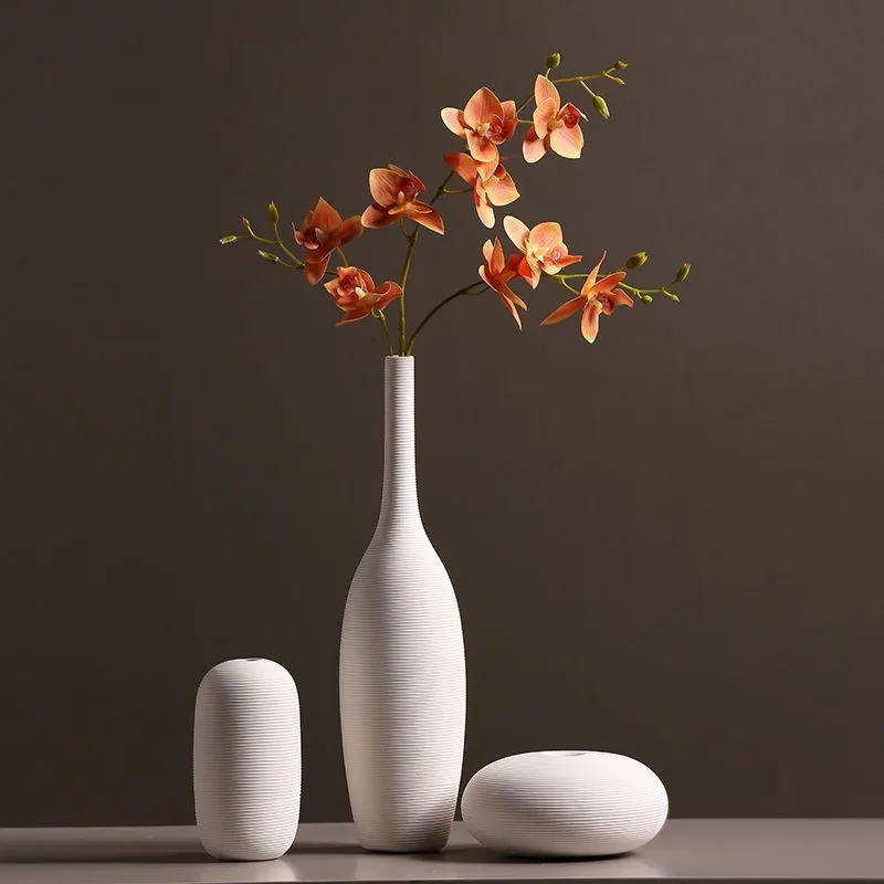 Nordic Simple White Ceramic Vase - Perfect for Home Decor
