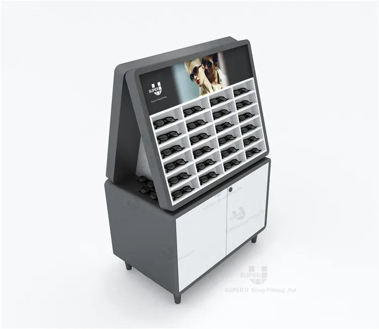 Bespoke Free Standing Optical Shop Design Display Showcase Eyeglasses ...