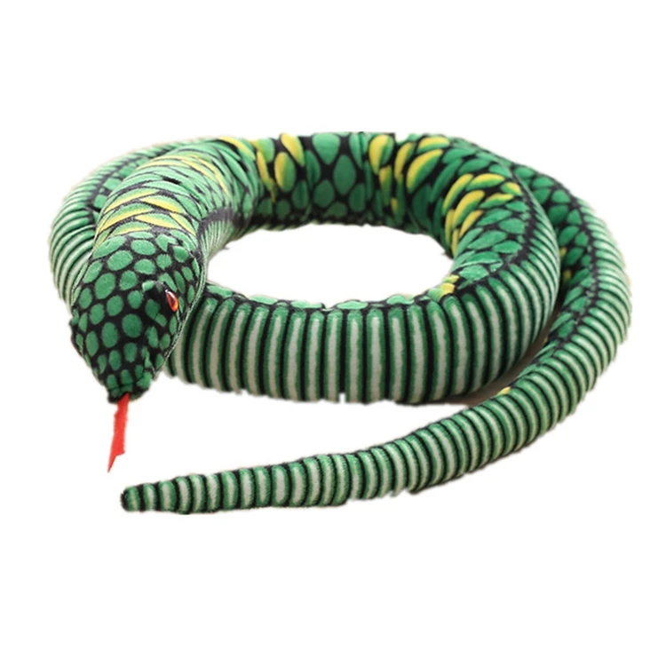 Custom Creative Simulation Plush Toy Scary Soft Snake Doll Frightening ...