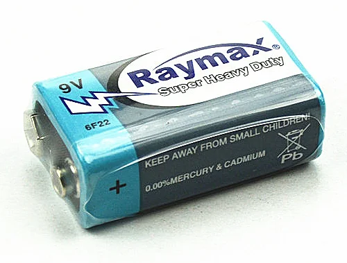 Raymax 6F22 Power Heavy Duty Dry Batteries - 9V for Smoke Detectors
