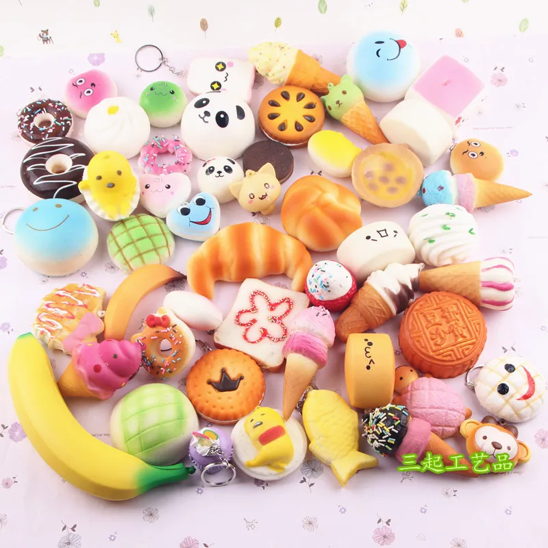 10pcs & 20pcs Squishy Keychain Blind Box Toys - Stress Relief